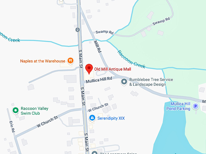 16. old mill antique mall map