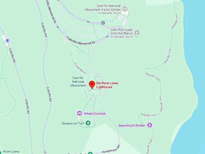 16. old point loma lighthouse map