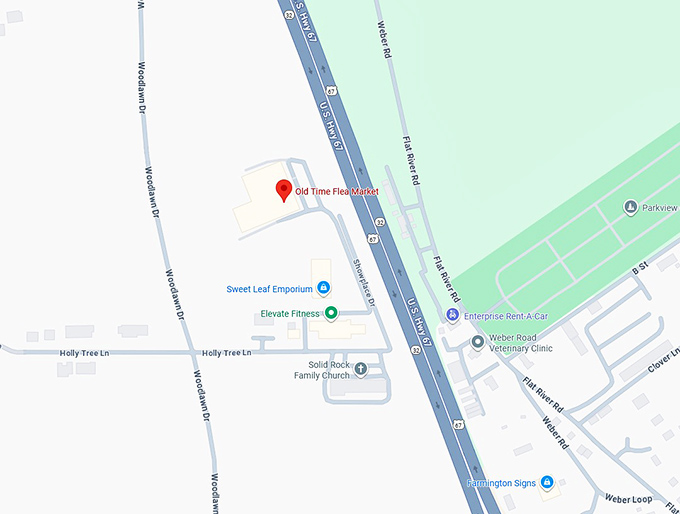 16. old time flea market map