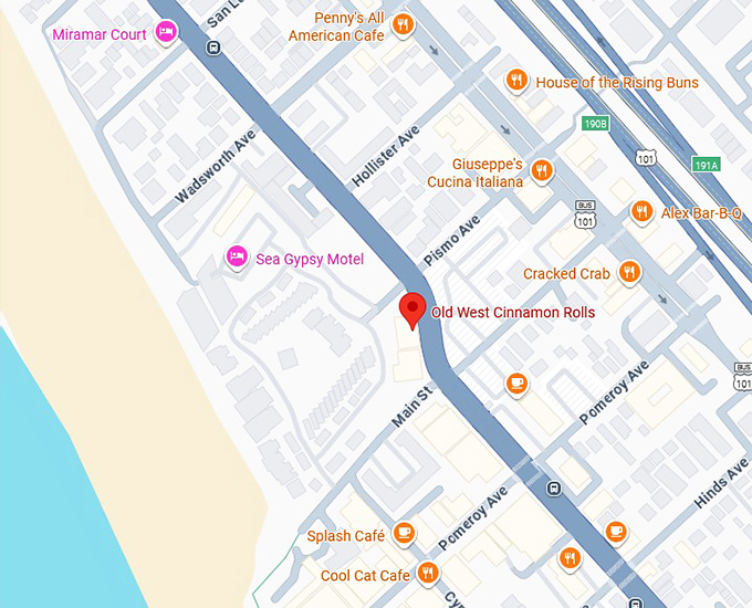 16. old west cinnamon rolls map