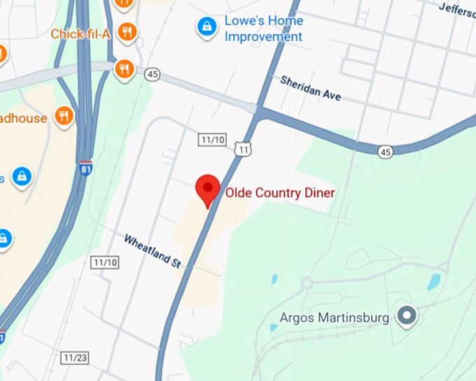 16. olde country diner map