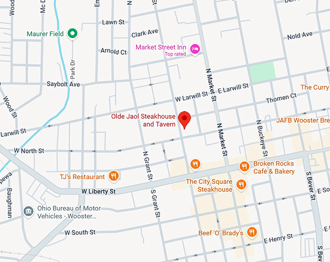 16. olde jaol steakhouse and tavern map