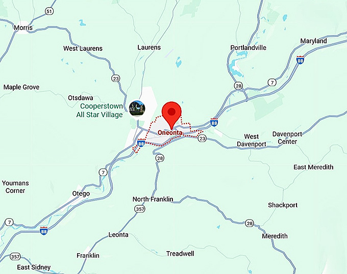 16. oneonta map