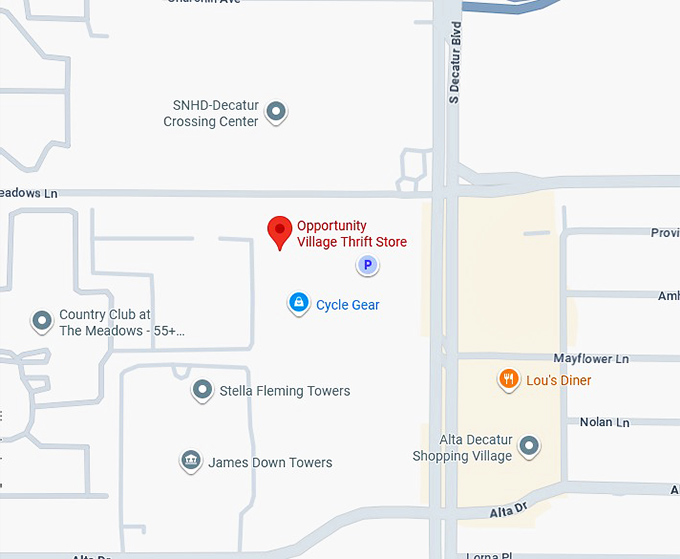 16. opportunity village thrift store map