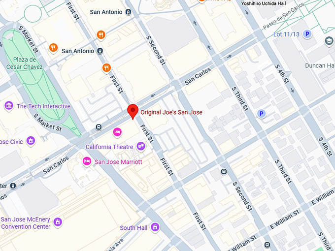 16. original joe's san jose map