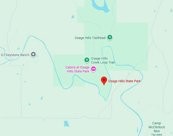 16. osage hills state park map