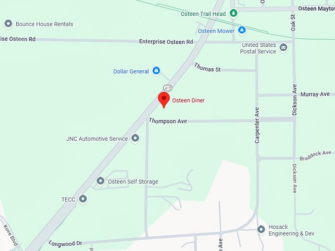 16. osteen diner map