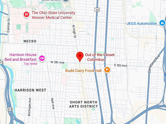 16. out of the closet columbus map