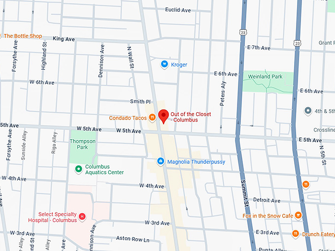 16. out of the closet columbus map