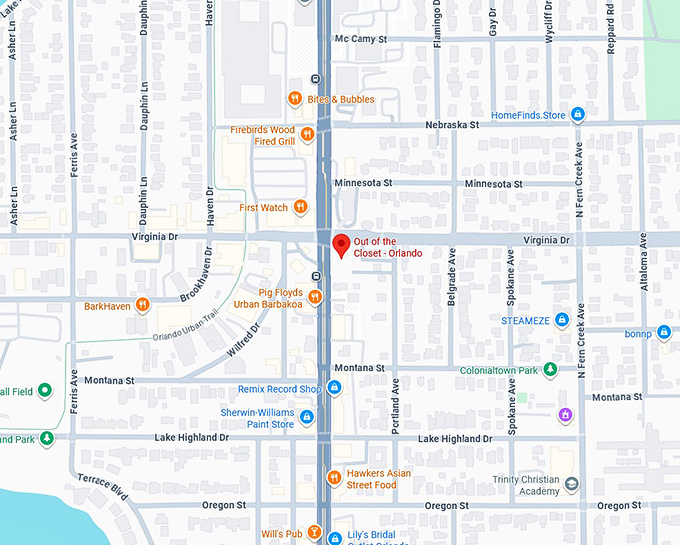 16. out of the closet orlando map