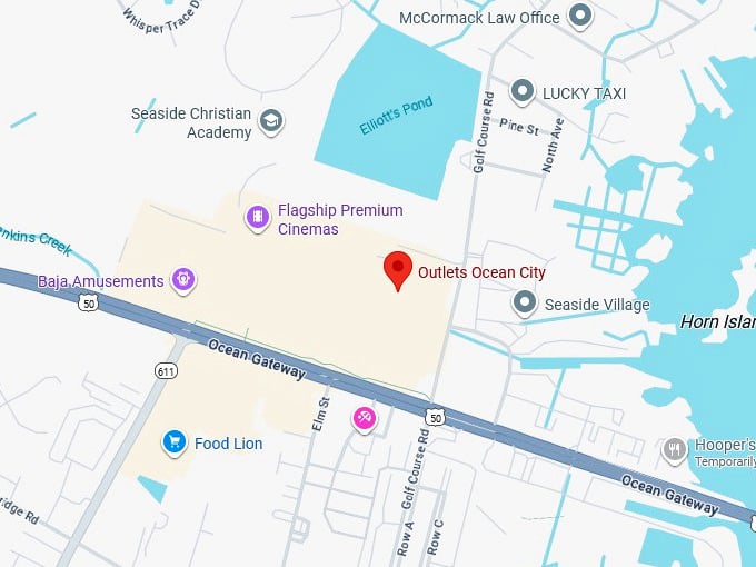 16. outlets ocean city map