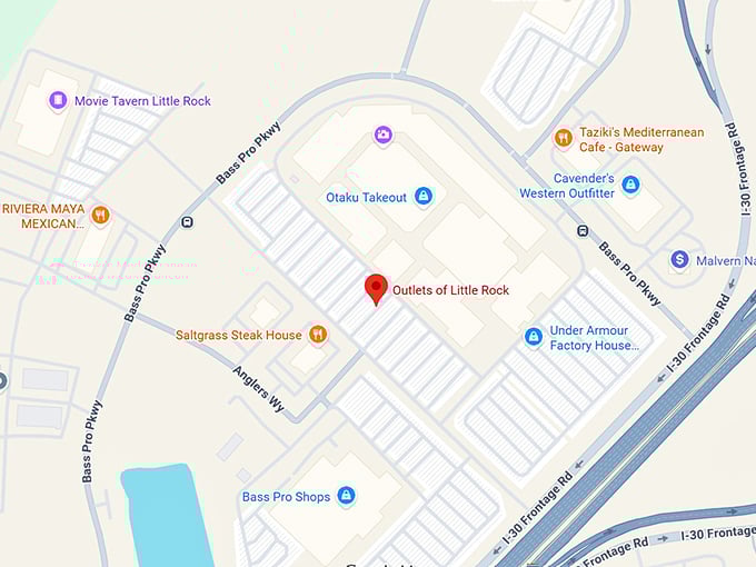 16. outlets of little rock map