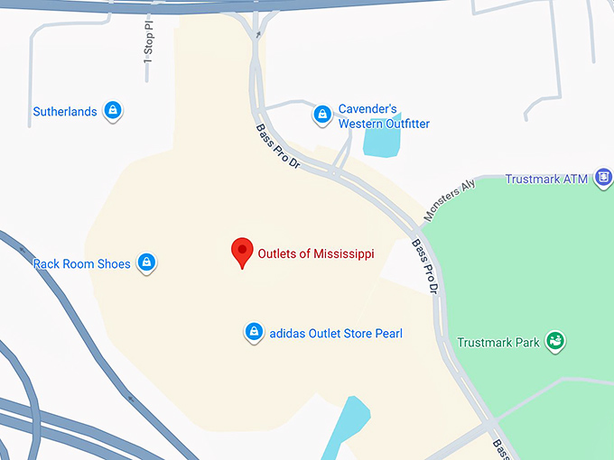 16. outlets of mississippi map