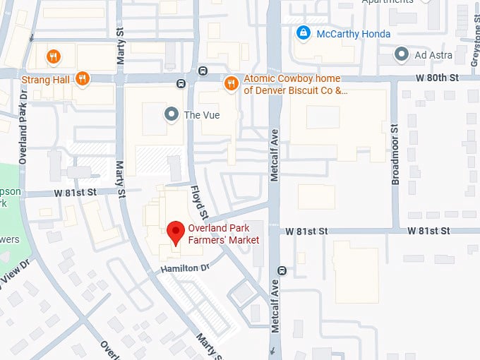 16. overland park farmers' market map