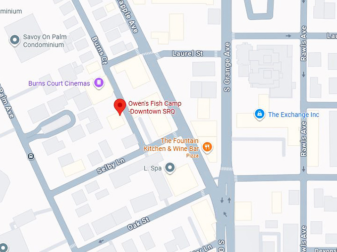 16. owen's fish camp - downtown srq map