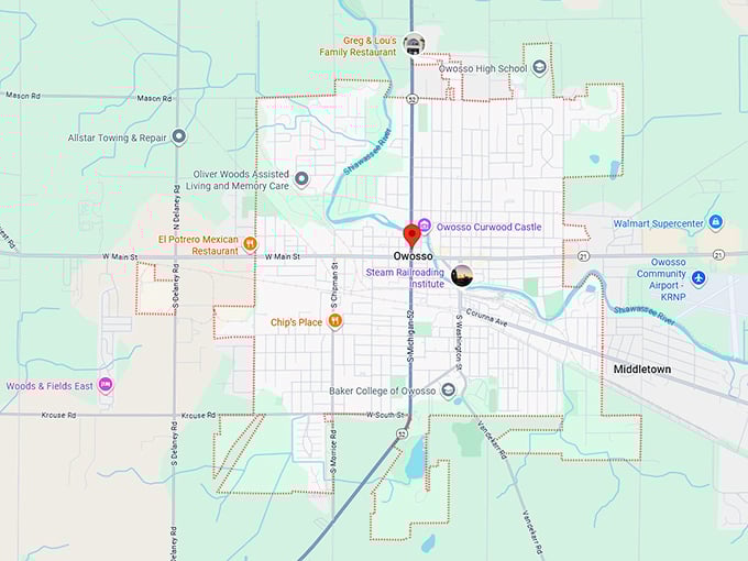 16. owosso map