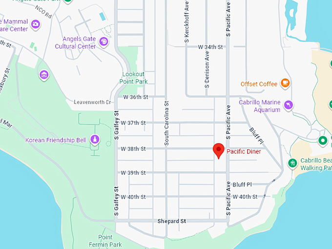 16. pacific diner map