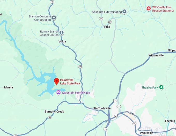 16. paintsville lake state park map