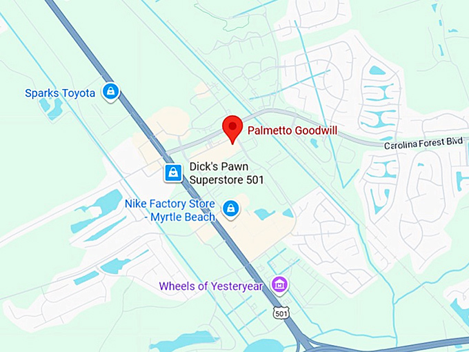 16. palmetto goodwill (2164 oakheart rd) map