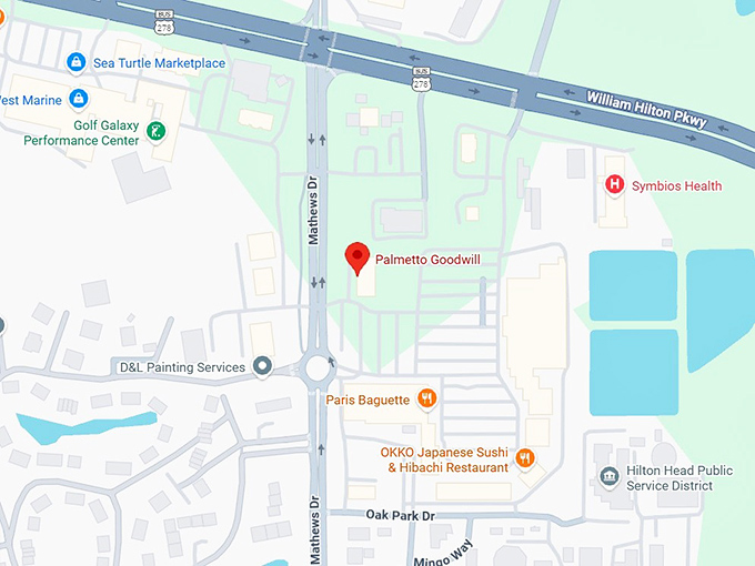 16. palmetto goodwill (95 mathews dr. port royal, west) map