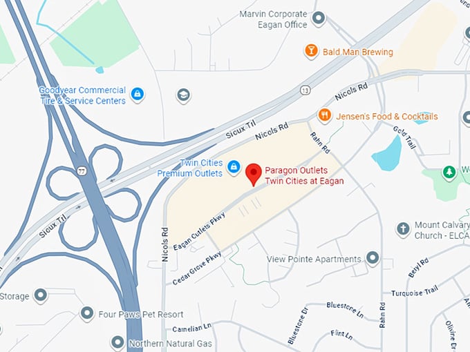 16. paragon outlets twin cities at eagan map