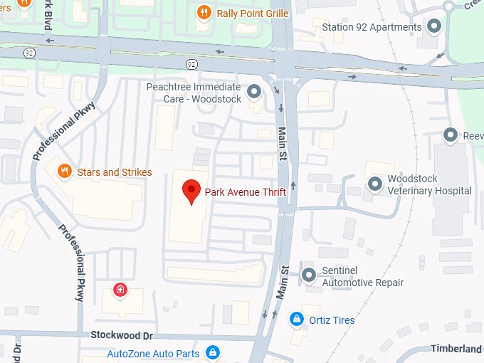 16. park avenue thrift map