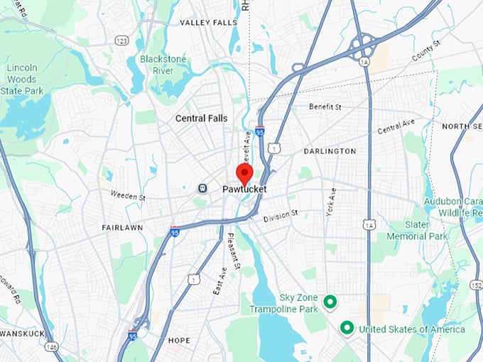 16. pawtucket, ri map