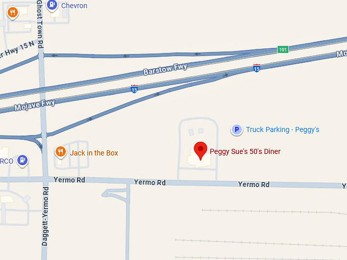 16. peggy sue's 50's diner map