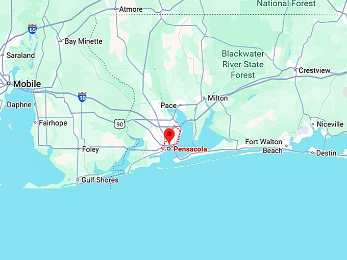 16. pensacola map