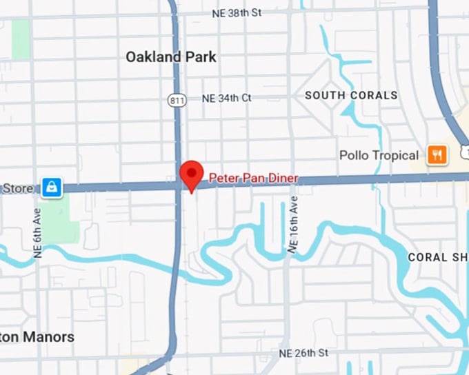 peter pan diner map