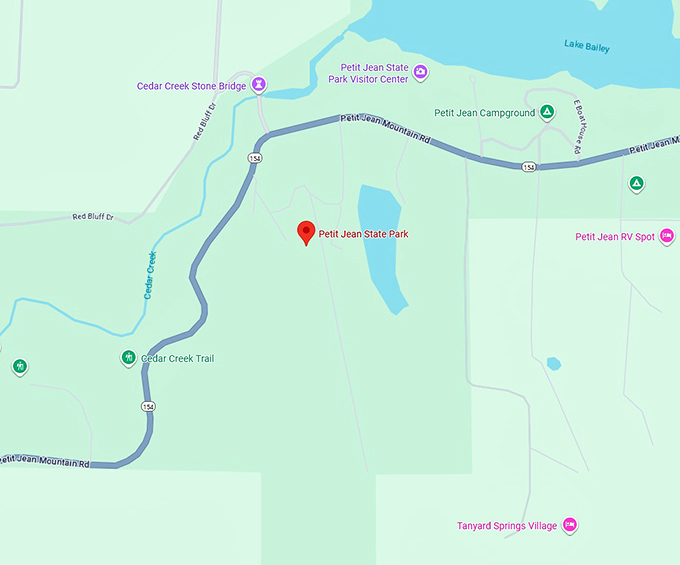 16. petit jean state park map