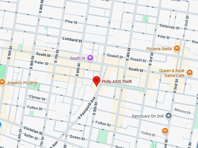 16. philly aids thrift map