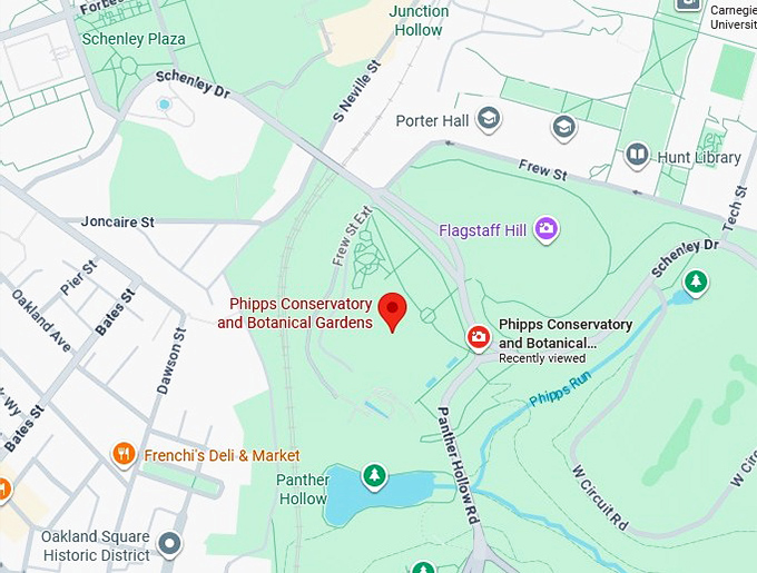 16. phipps conservatory and botanical gardens pittsburgh map