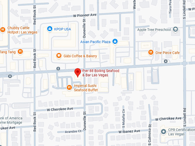 16. pier 88 boiling seafood & bar las vegas (5825 spring mountain rd) map
