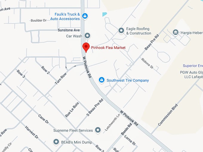 16. pinhook flea market map