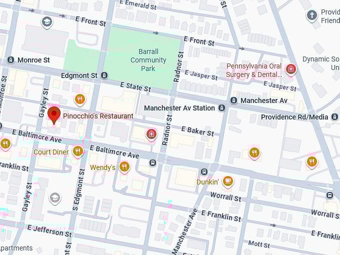 16. pinocchio's restaurant map