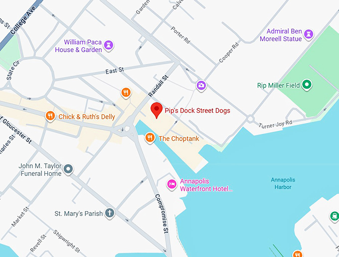 16. pip's dock street dogs map