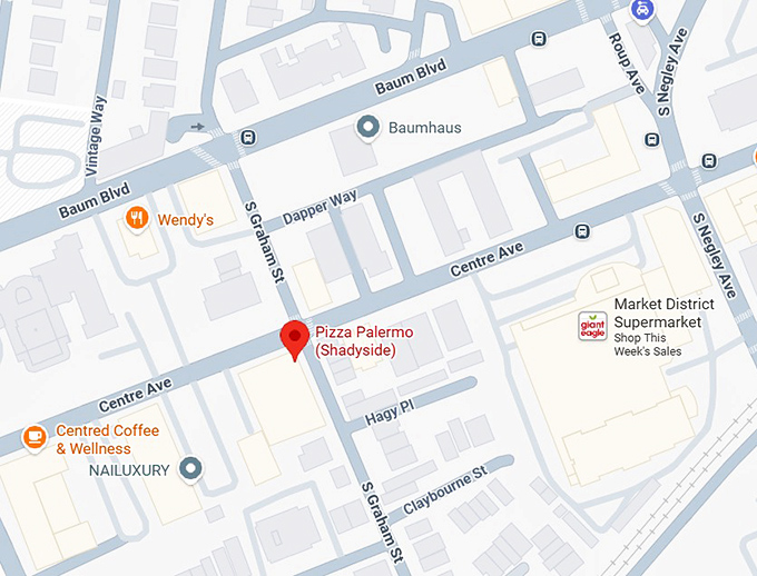 16. pizza palermo (shadyside) map