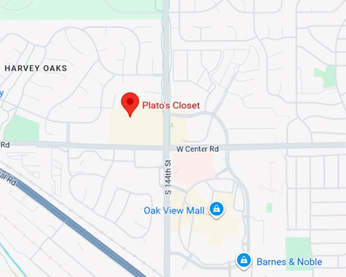 16. plato's closet (14528 w center rd) map
