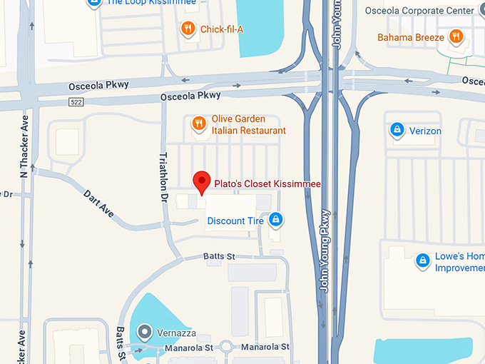 16. plato's closet kissimmee (1624 osceola pkwy) map