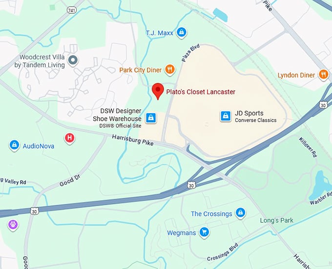 16. plato's closet lancaster (896 plaza blvd) map