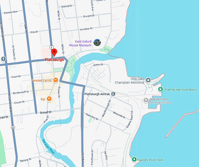 16. plattsburgh map