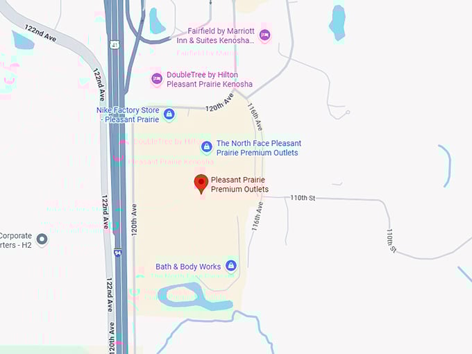 pleasant prairie premium outlets map