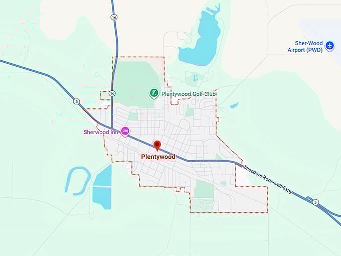 16. plentywood, mt map