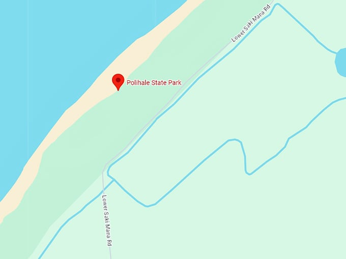 16. polihale state park map