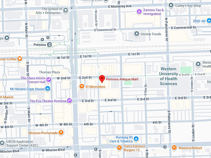 16. pomona antique mart map