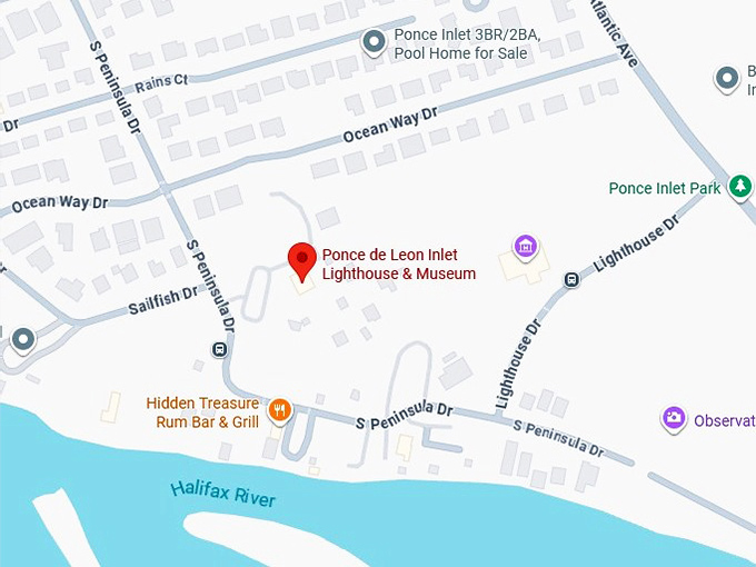 16. ponce de leon inlet lighthouse & museum map