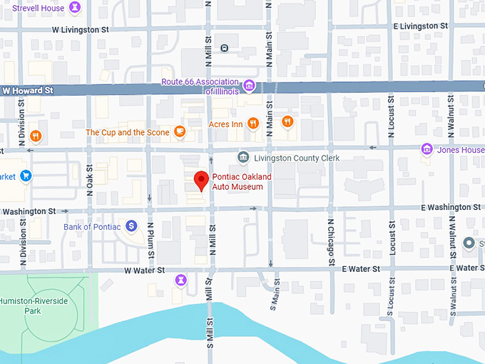 16. pontiac oakland auto museum map