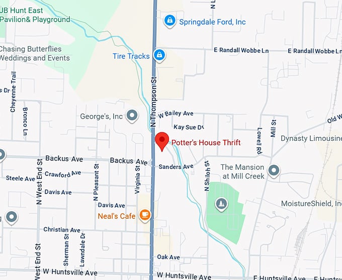 16. potter's house thrift map