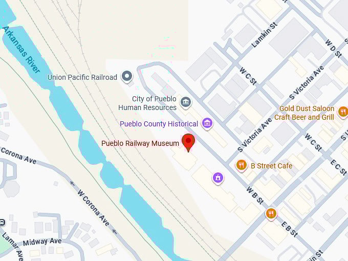 16. pueblo railway museum map
